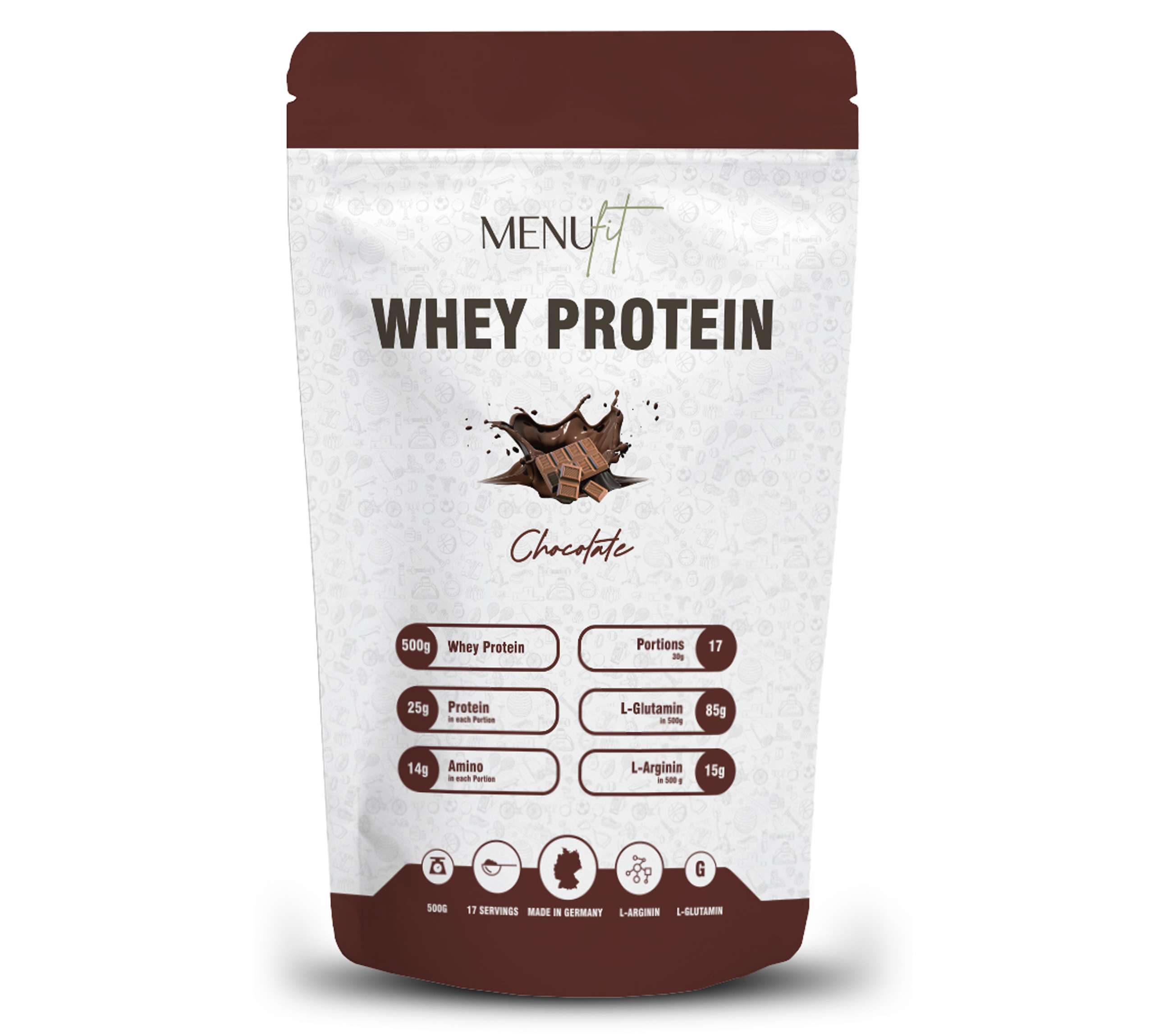 PROTEIN POWDER Chocolate FLAVOR 500 G - MenuFit Website